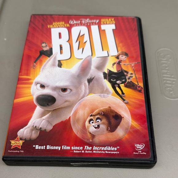 Disney | Media | Disney Bolt Dvd With Red And White Cover | Poshmark
